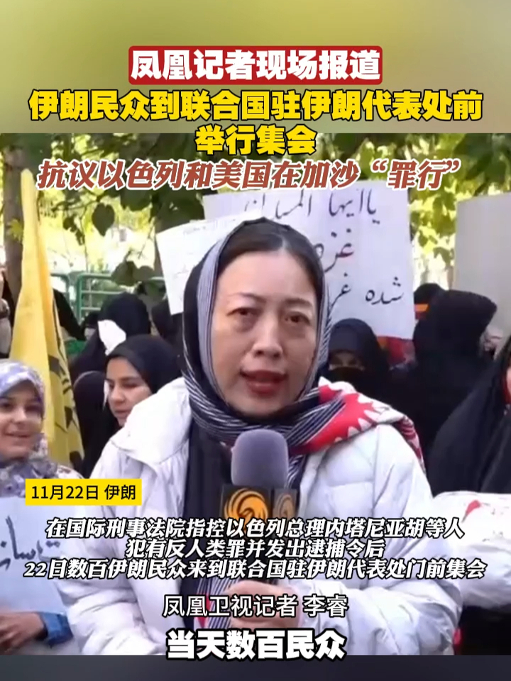 凤凰记者现场报道|伊朗民众到联合国驻伊朗代表处前举行集会,抗议以色列和美国在加沙 罪行”伊朗 美国 以色列凤凰网视频凤凰网