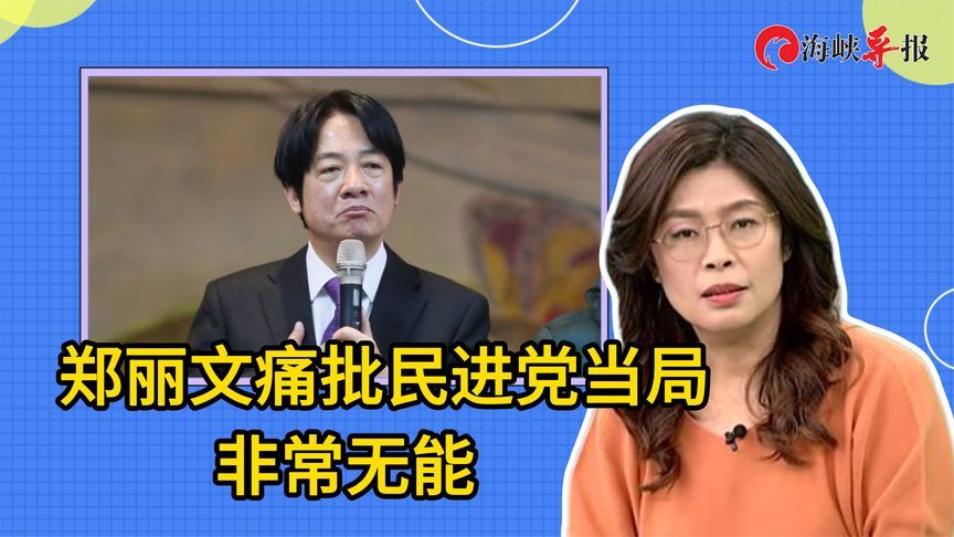 蓝营女战神郑丽文批民进党无能，对台湾的建设毫不关心只想捞钱_凤凰网视频_凤凰网