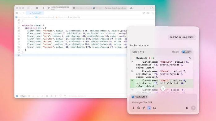 ChatGPT 现可直接集成到 Mac 上的 Xcode 和 VS Code_凤凰网