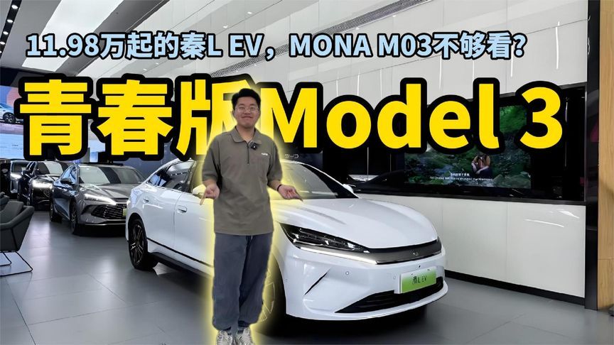 青春版Model 3上线！11.98万起的秦L EV ，MONA M03不够看？_凤凰网视频_凤凰网