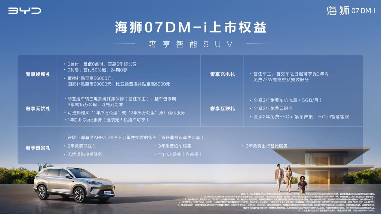 比亚迪中大型SUV海狮07DM-i上市 标配云辇-C/售价16.98万元起_凤凰网