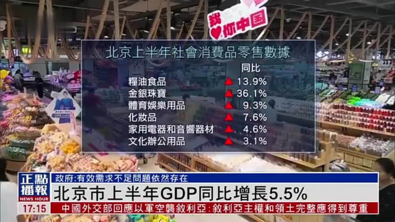 北京市2025年上半年GDP同比增长5.5%_凤凰网视频_凤凰网
