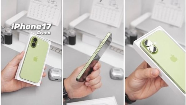 iPhone 17绿色机模开箱：清新配色 一眼种草_凤凰网