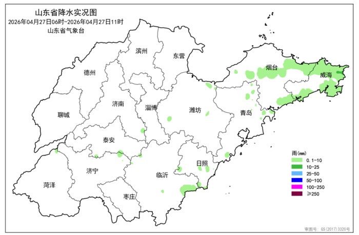 山东今现分散性降雨，威海降水量领跑全省凤凰网山东_凤凰网